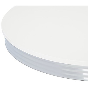 Coaster Retro Oval Dining Table White and Chrome