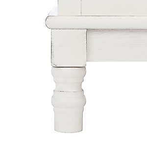 SAFAVIEH Home Collection Magnolia Distressed White 2-Door 2-Shelf Media Stand (up to 55-inch Flat Screen TV)