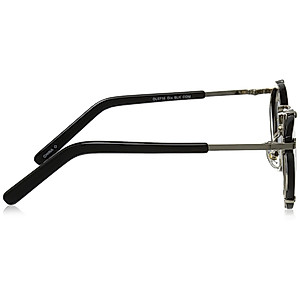 Foster Grant Women's Gia Round Sunglasses, Black/Smoke, 49 mm