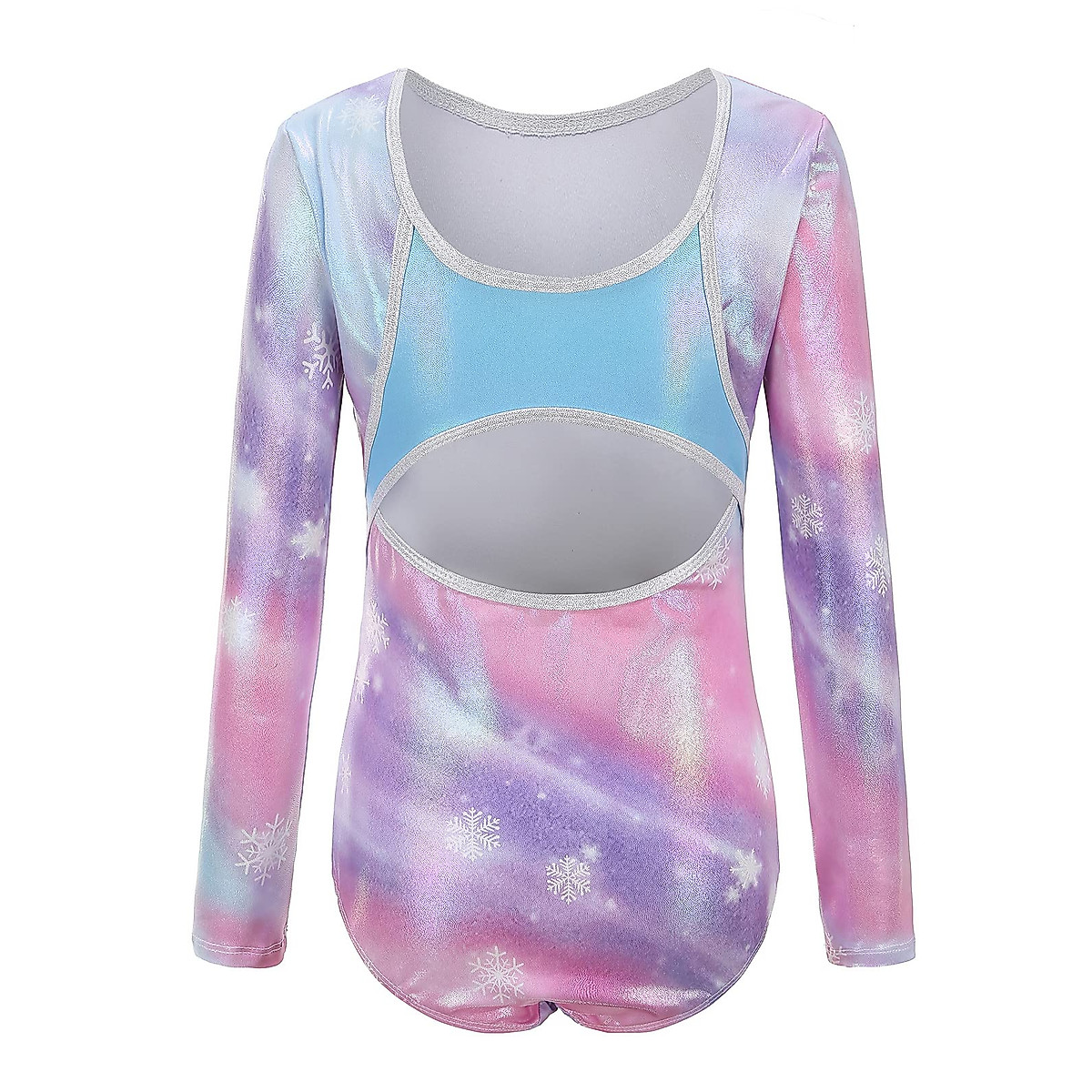 Happy Cherry Girls Long Sleeve Gymnastic Leotard One Piece Sparkly Leotard for Tumbling Dance Unitard Ballet Dancing Bodysuit Biketards