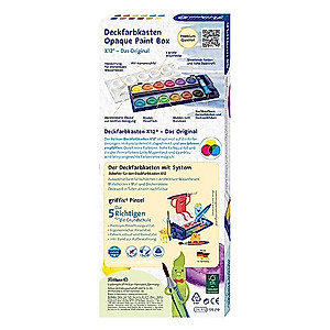 Pelikan Opaque Watercolor Paint Set, 12 Colors Plus Chinese White Tube (720854)