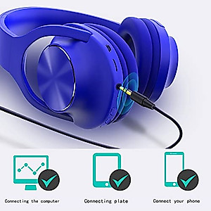 Foldable Bluetooth 5.0 Headset Over Ear, Fashion Wireless Subwoofer Stereo Bluetooth Sport Headphones with 2 Modes for Music Sports Computer Game Comfortable Wear