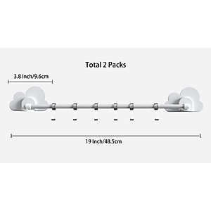 Baby Headband Organizer Scrunchies Holder Baby Girl Bow Display Ponytail Holder Wall Hanger with 15pcs Hooks