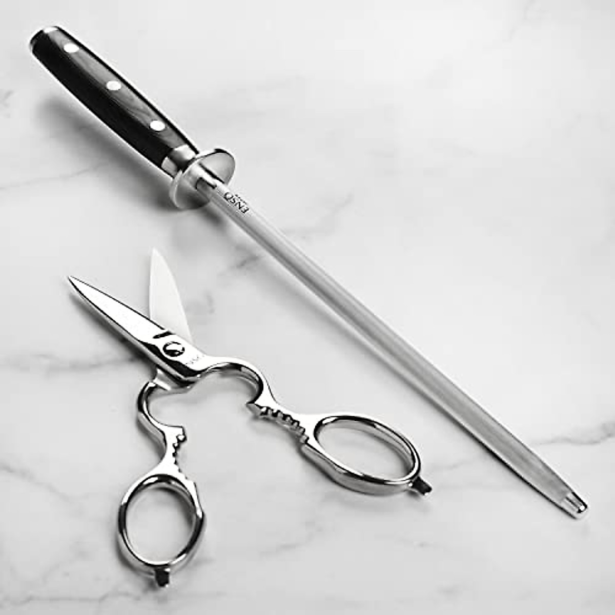 Enso HD 16 Piece Knife Set - Made in Japan - VG10 Hammered Damascus Stainless Steel with Acacia Block