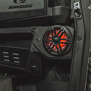 Rockford Fosgate RNGR18-STG4 Audio Kit: PMX-2 Receiver, 1500-Watt Amp, M1 Series Color Optix Multicolor LED Lighted Front & Rear Speakers plus Subwoofer for Select Polaris Ranger Models (2018-2022)