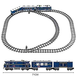 General Jim's City Series Power Blue Diesel Cargo Train Detailed Building Blocks Toy Playset Building Set with All Accessories Shown for Teens and Adults