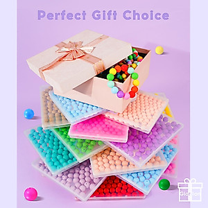 Gionlion 160PCS Silicone Beads, 15mm Silicone Beads Bracelet Making Kit, Soft Rubber Round Beads for Keychain Wristlets, Loose Beads Crafts for Necklace Jewelry DIY