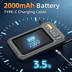 GOLDEGGS Borescope, 4.3" Endoscope Camera with Light, IP67 Waterproof Endoscope, 1080 HD Inspection Camera, Borescope Camera, Snake Camera, 16.5ft Endoscope Camera, Gadgets for Men, with Carrying Case