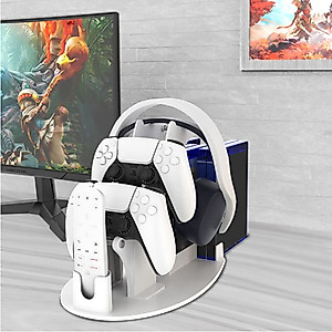OSALADI Headphone Storage Bracket Multifunction Storage Bracket Anti- Slip Game Console Disc Headset Storage Rack Headphone Storage Shelf