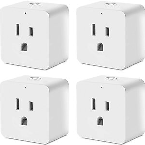 Seamless Home Automation Smart Plug – 3-Prong Grounded Outlet, Remote Control for Electrical Devices, Compatible with Alexa and Google Home, Effortless Convenience, Pack of 4