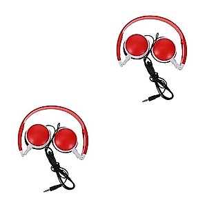 Mikikit Kids Headphones 2 pcs Headphones Computer Headset witeless Earbuds Headphones for Noise Cancelling Headphones Headphones Foldable Stereo Music Headset Noise Cancelling Earbuds
