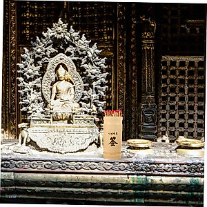 Gadpiparty 1 Set Chinese Fortune Sticks Kau Chim Sticks Chinese Fortune Telling Sticks with Bamboo Bucket and Book Buddhist Divination Props for Fortune Telling Games