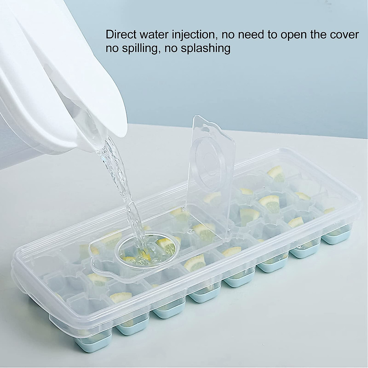 Ice Tray, Stackable Ice Maker Avoid with Lid for Chocolates for Restaurant for Popsicles(Pink)