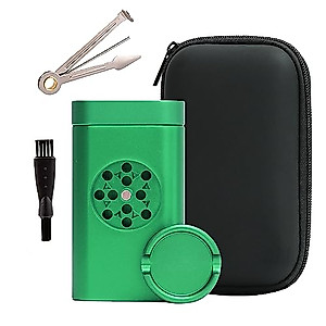 VICKDGE Portable Grinder Container Box, Large Capacity Storage Box with Magnetic Lid, Best Travel Kit, Green