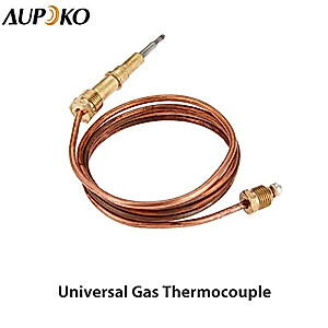 Aupoko Universal Gas Thermocouple, 27.5" Direct Vent Fireplace Thermocouple Flame Failure for BBQ Grill, Firepit, Fireplace