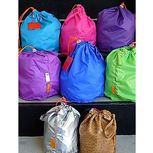 Orange Small GoKnit Pouch Project Bag w/ Loop & Drawstring