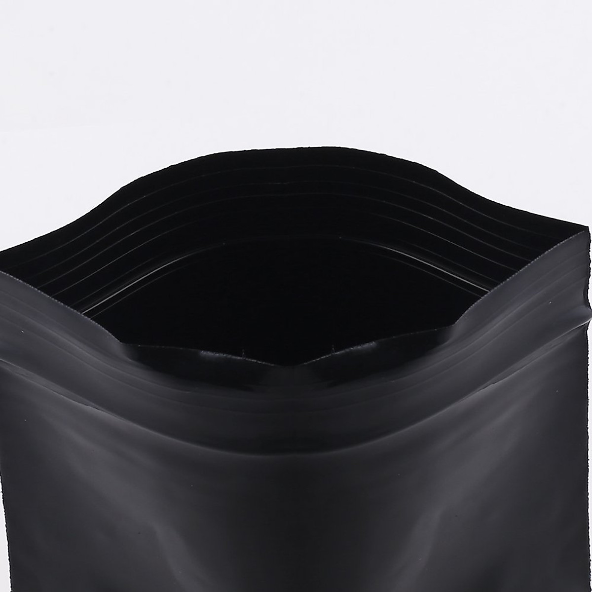100PCS Black Polyethylene Flat Zip Closure Bags 4x5cm (1.5x1.9")