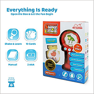 BEST LEARNING Shake & Learn Alphabet - Educational Toy for Babies Toddlers 6-12 Month and up | Ideal 1 Year Old Toys Gift | First Boy or Girl Birthday Gift Ideas