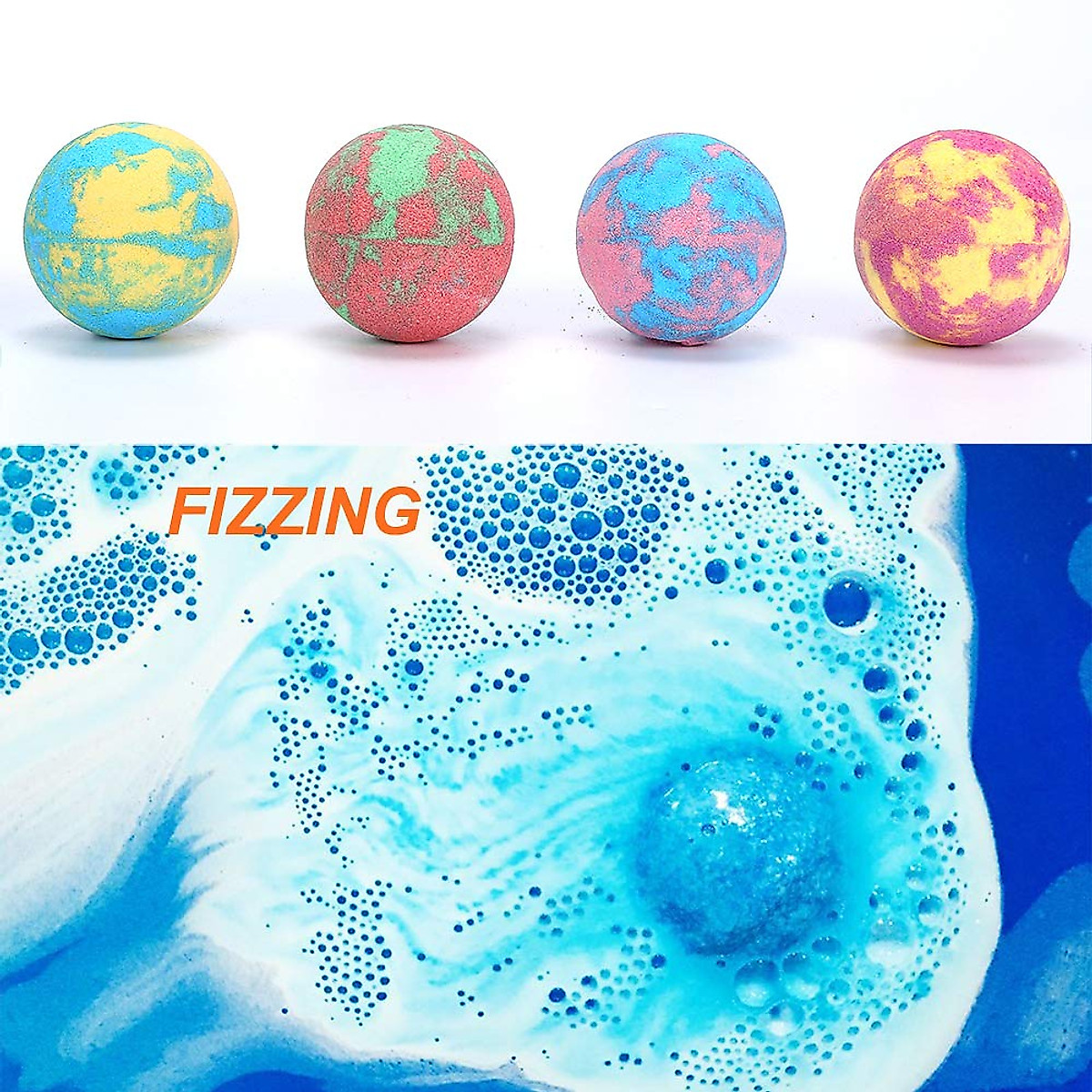 Bath Bombs for Kids with Toys Inside for Girls Boys - Lisotera 12Pcs Bulk Large Size Gift Set for Women Kids Safe Bubble Bath Fizzies Spa Fizz Balls Kit (Package May Vary)