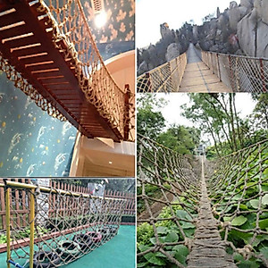 Child Climbing Safety Net Heavy Duty Hemp Rope Cargo Net Playground Railing Protective Net Outdoor Treehouse Kids Swing Rope Netting Hammock Fence Decoration (Size : 1 * 2m(3 * 7ft))