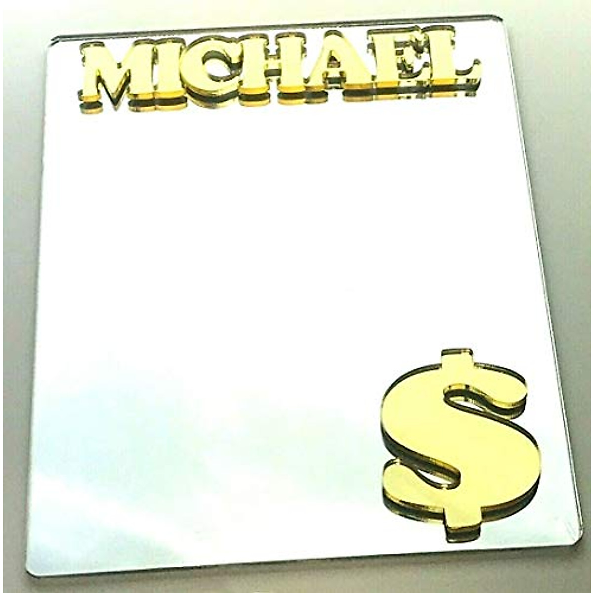 Money Dollar Sign Locker Mirror Personalized Back to School Magnetic Custom Locker Decor Cheerful Personalized Inside of Locker Organizer Accessory, Refrigerator Magnet, Quality and Fun in One!