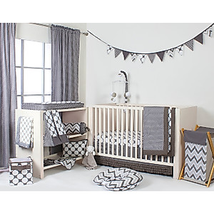 Bacati - Mix N Match Dots Diaper Stacker (Grey)