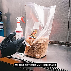 MushroomSupplies.com Sterilized Grain Bag for Mushroom Growing | Millet Substrate | 0.2 Micron Filter Mycobag Grow Kit | Mycology Cultivation Supplies (3LB)