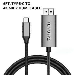 Works by Tek Styz HDMI 4k Adapter Kit Compatible with Microsoft Surface Duo 2 at Digital Full 60Hz with 6 Foot Cable!