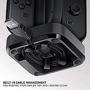 Bionik Tetra Power - Nintendo Switch Joy Con Charging Dock (4 Controllers) with Built-In Cable Adjustment System and LED Charge Status Indicators