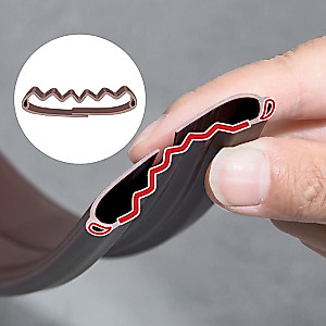 Under Door Draft Stopper 37 Inch Bottom-of-Door Soundproofing, Door Draft Stopper Weather Stripping Window Breeze Blocker Adjustable Door Sweeps,Stripping Noise Blocker Window Breeze Blocker (Brown)