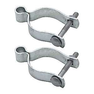 Aiwaiufu 2 Pcs Chain Link Fence Gate Post Hinge for Outside Diameter Post/Pipe, Pressed Steel Post Hinge (2-3/8")