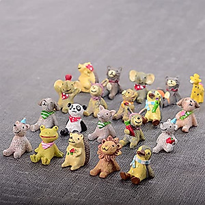 Resin Mini Animal Figurines Ornaments Looking Up at The Stars Mini Size Micro Landscape Props Resin DIY Crafts Fairy Tale Garden Home Bonsai Decoration Accessories (T)
