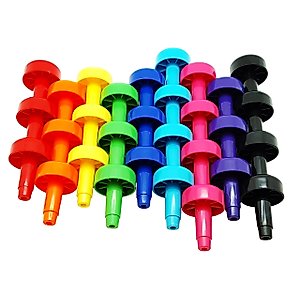 Skoolzy Rainbow Pegs for Peg Board 24 Piece Set - Sorting and Stacking Toys Learn Color Recognition Montessori Occupational Therapy Toy Develop Fine Motor Skills for Toddlers and Preschoolers