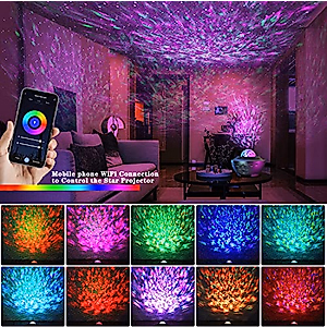 YETHKE Star Projector Galaxy Night Light Projector for Kids Adults, with WiFi Smart App Control and Bluetooth Music Speaker, Remote Control, Galaxy Projector for Bedroom/Decoration/Birthday/Party