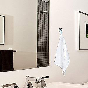 Vpang 4 Pcs Stainless Steel Adhesive Hooks Heavy Duty Wall Hooks Sticky Hanger for Kitchen Bathroom Office Garage (Type 5)