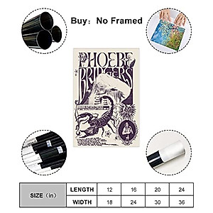 Falyan Phoebe Bridgers Tour Poster Canvas Poster Wall Art Decor Print Picture Paintings for Living Room Bedroom Decoration Unframe-style 12x18inch(30x45cm)