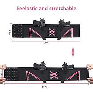 Conceal Carry Ankle Holster Gun Thigh Holster Leg for Women Sexy Hi'd'den Under Dress/Shorts Adjustable Ladies Pistol Holster Tactical for Weapons 380 Revolver Bag,Pink