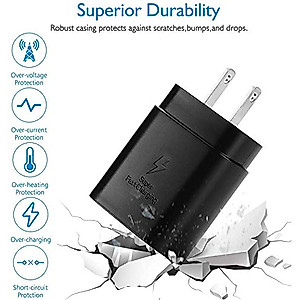 Super Fast Charging Adapter USB C Wall Charger Block & 5ft Type C Cable Compatible Samsung Galaxy S23/S23+/S23Ultra/S22/S22+/S22Ultra/S21/S21+/S20/S20+/S10/S10e/S9/Note 20/Note 10/Note 9/Note8