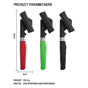 Tourvee Safe Cutting Bottle Opener for Kitchen and Restaurant - Handheld Bottle Opener, Manual, Smooth Edge; Food grade stainless steel bottle opener (black)