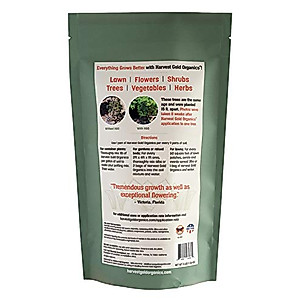 Harvest Gold Organics - Organic Soil Conditioner, Natural Soil Amendment for Houseplants, Flowers, Lawns, Gardens and Trees, Provides Natural Silica and Micronutrients for Plants (3 Pound Bag)