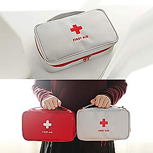 First Aid Bag - First Aid Kit Bag Empty for Home Outdoor Travel Camping Hiking, Mini Empty Medical Storage Bag Portable Pouch (Red)