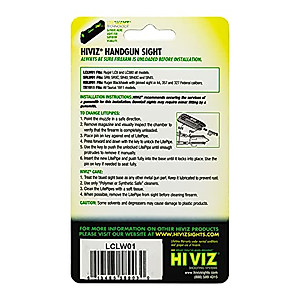 HIVIZ LCLW01 Ruger LC9/LC380 Interchangeable LITEWAVE Front Handgun Sight Green, Red, and White, One Size
