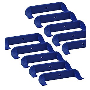 Collectible Car Display Wall Mount Compatible with Lego Speed Champions | Wall Display Mounts Compatible with Lego Racecar Models | Made in USA (Blue, 10 Pack)
