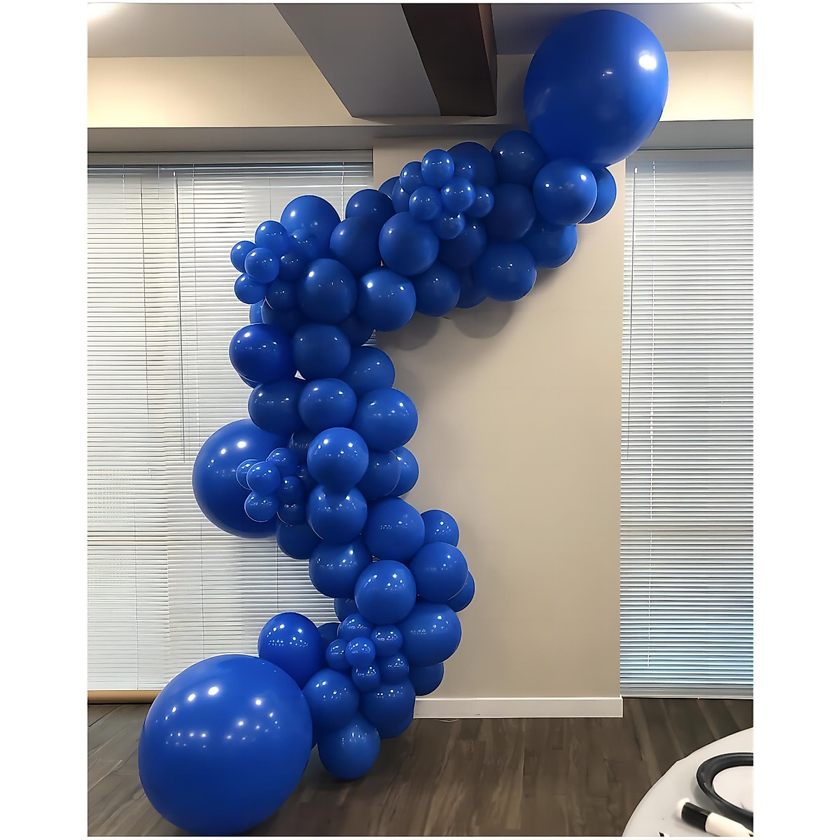150pcs Royal Blue Balloons Different Sizes Pack, 18 12 10 5 Inch Party Balloon Garland Arch Kit Birthday Baby Shower Graduation Baseball Nautical Party Decorations(With 2 Ribbons)