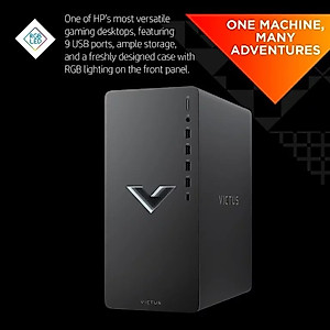 HP 2023 Victus 15L Gaming Desktop PC, AMD 6-Core Ryzen 5600G Processor (Up to 4.4 GHz), 16GB RAM, 512GB NVMe, AMD Radeon RX6400, Mouse and Keyboard, Win 11 Home, Mica Silver, with HDMI Accessory