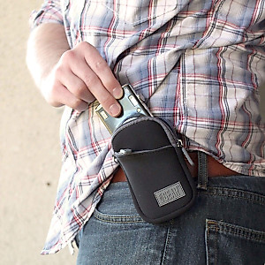 USA Gear Point and Shoot Camera Case Compatible with Nikon Coolpix A10, S4300, S6900, W300 and More - Digital Camera Sleeve Neoprene, Belt Loop, Wrist Strap, Pocket for SD Cards, Batteries (Black)