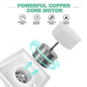 POWERENG Bathroom Exhaust Ventilation with Light,164 CFM 0.7Sones Quiet Ceiling Mount Ventilation Fan,6000K 12W LED,White,110V Vent Fan Ceiling