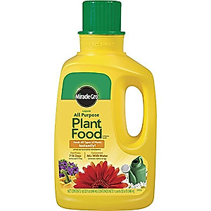 Miracle-Gro 1001502 All Purpose Liquid Plant Food Concentrate Plant Fertilizer (6 Pack), 32 oz