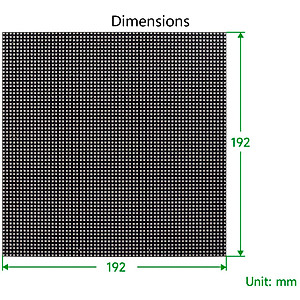 Flexible RGB Full-Color LED Matrix Panel 64x64, 4096 RGB LEDs, 3mm Pitch, Adjustable Brightness Chainable Design, Display Text/Colorful Image/Animation, for Raspberry Pi/Raspberry Pi Pico / ESP32