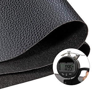 TORRAMI Soft Synthetic PU Fabric Material Faux Leather Sheets 2 Yards 54" x 72", 0.95mm Thick for Upholstery, DIY Crafts,Pebbled Pattern Black